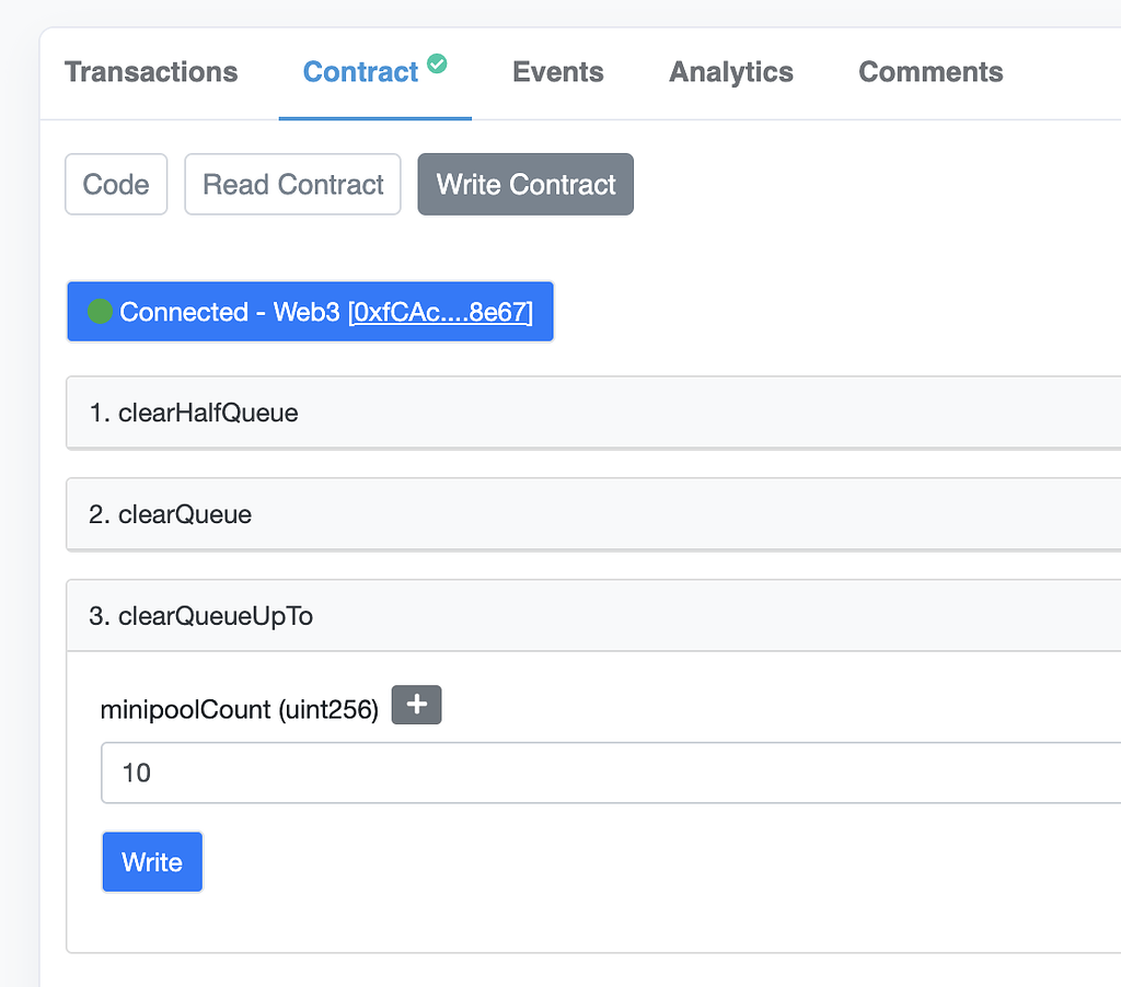 Clear minipool queue contract - Node Operator Experience - Rocket Pool ...